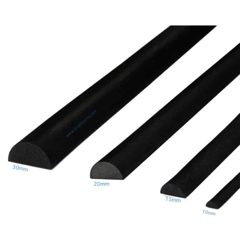 Black Half Round EVA Foam Dowels for Cosplay